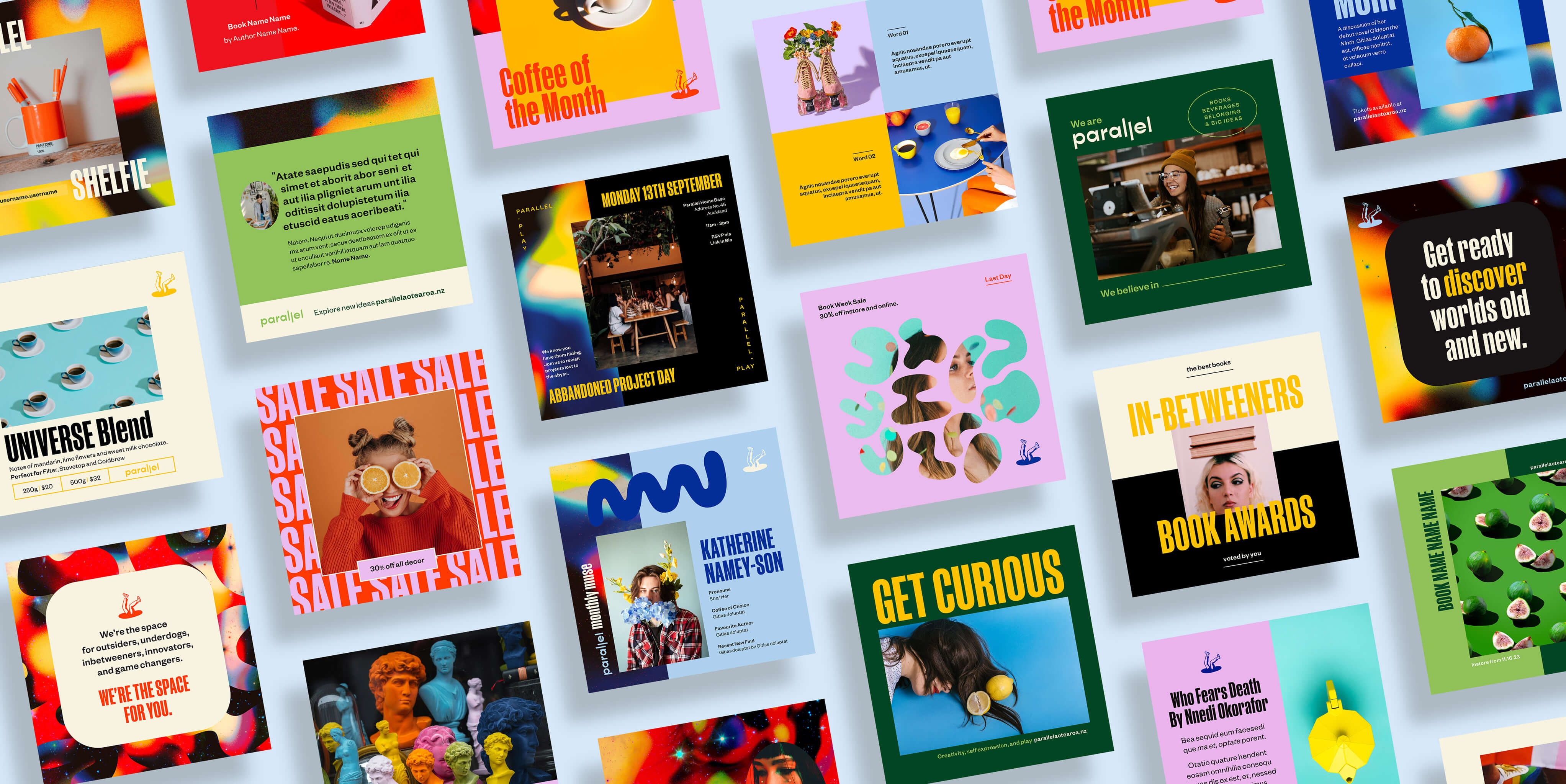 Parallel | Bookstore brand design portfolio by Obscurio & Co.