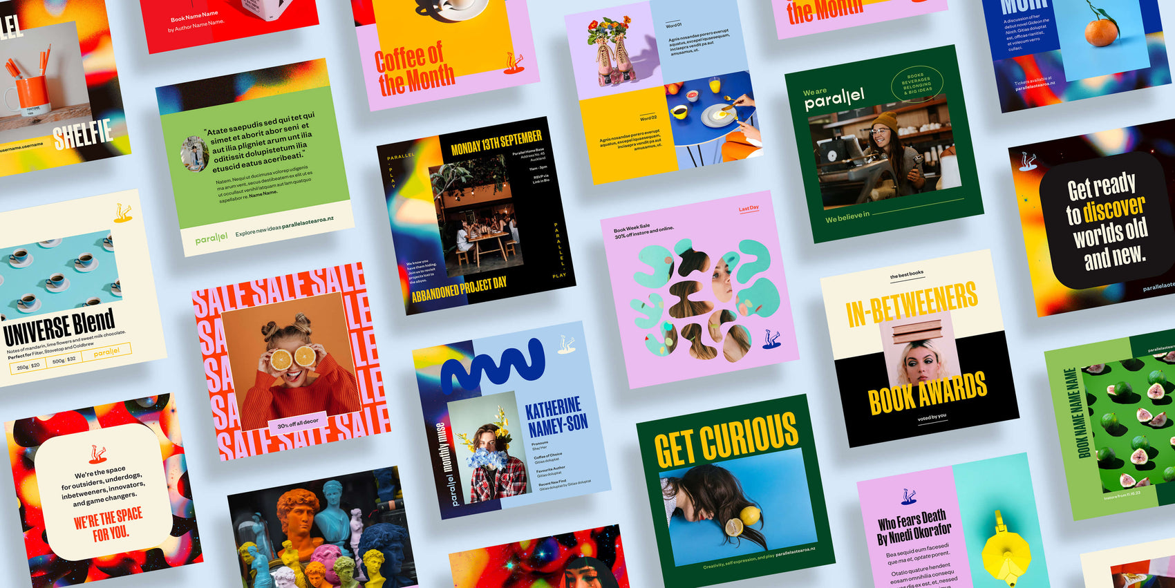 Parallel | Bookstore brand design portfolio by Obscurio & Co.